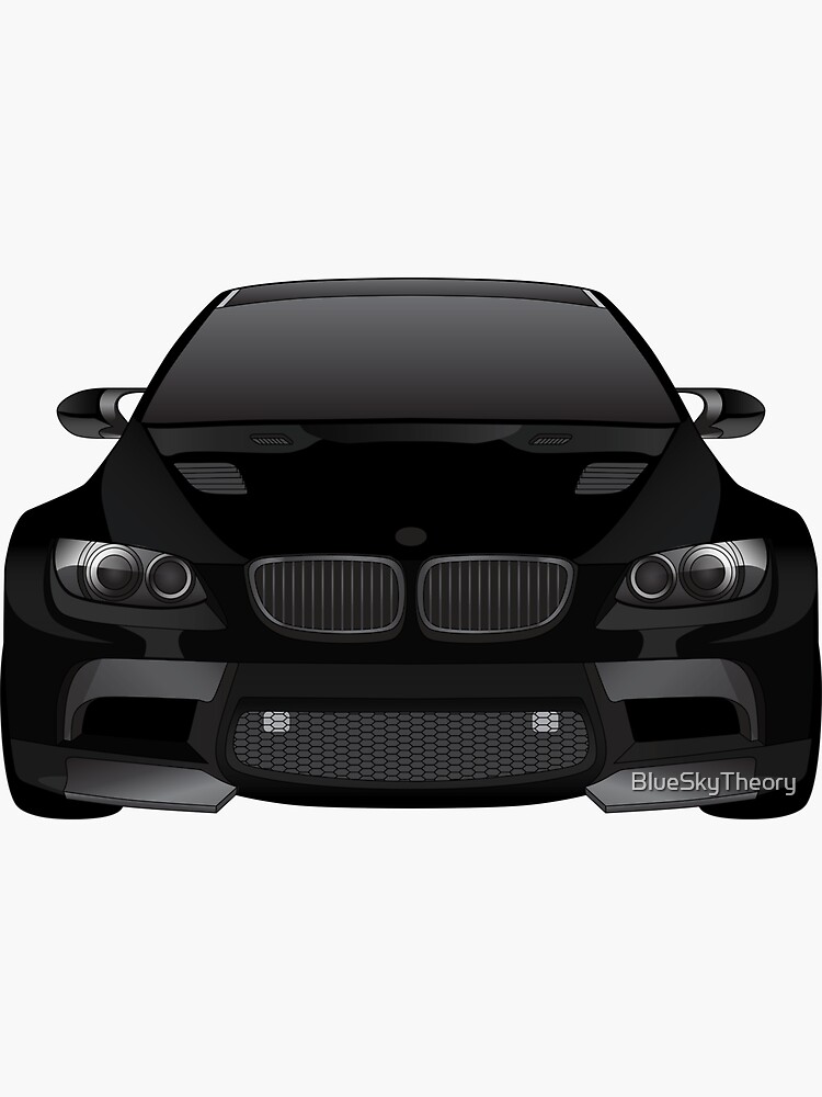 "e92 Frontal - Black" Sticker for Sale by BlueSkyTheory | Redbubble