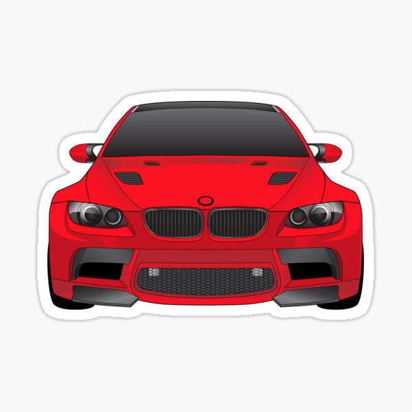 "e92 Frontal - Red" Sticker for Sale by BlueSkyTheory | Redbubble
