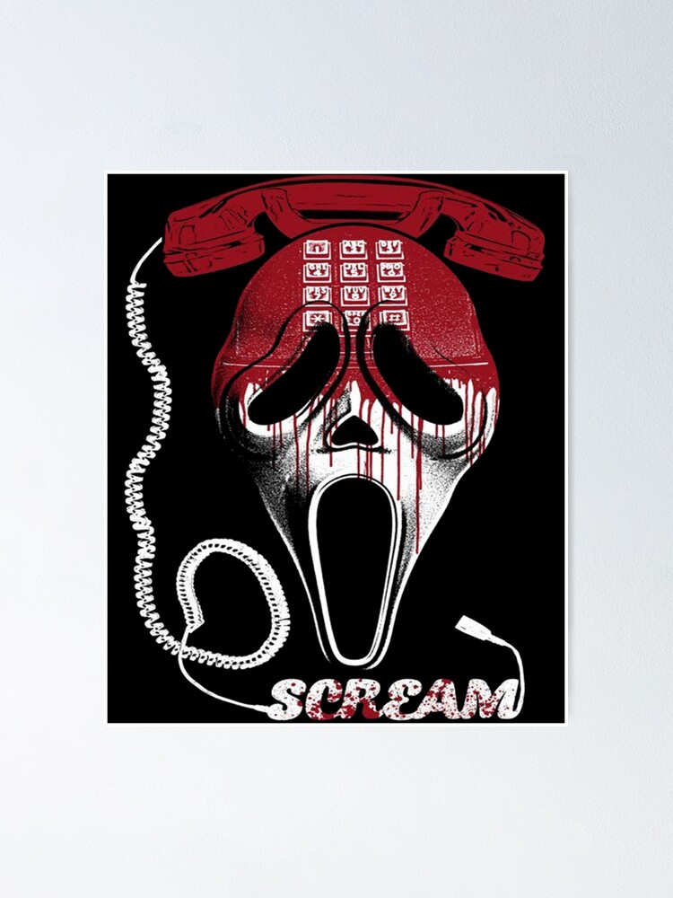 "Ghost Phone Face Scream Long Sleeve " Poster for Sale by verastephens ...