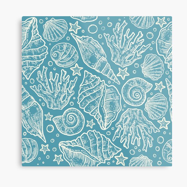 "Shell Pattern of Joy for the Ocean Lovers" Metal Print for Sale by ...
