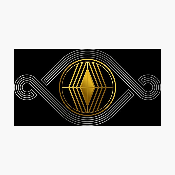 Lámina fotográfica «Forma de ojo geométrica art deco/estilo de nudo ...