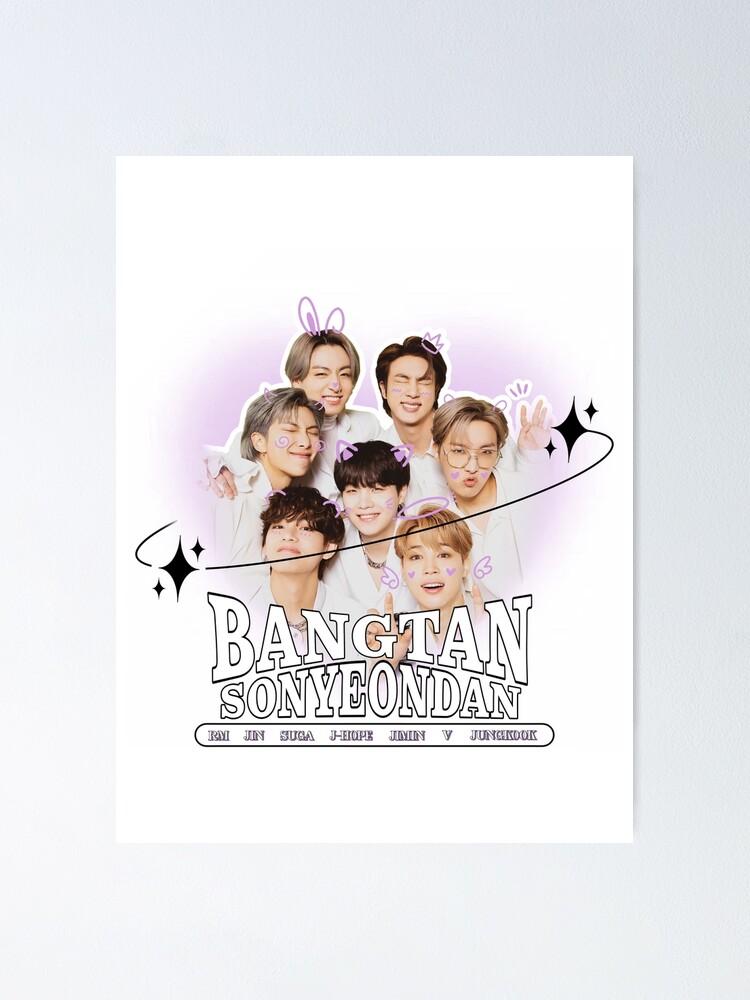 "Bangtan BTS Borahae Purple Heart" Poster for Sale by -MintySuga ...