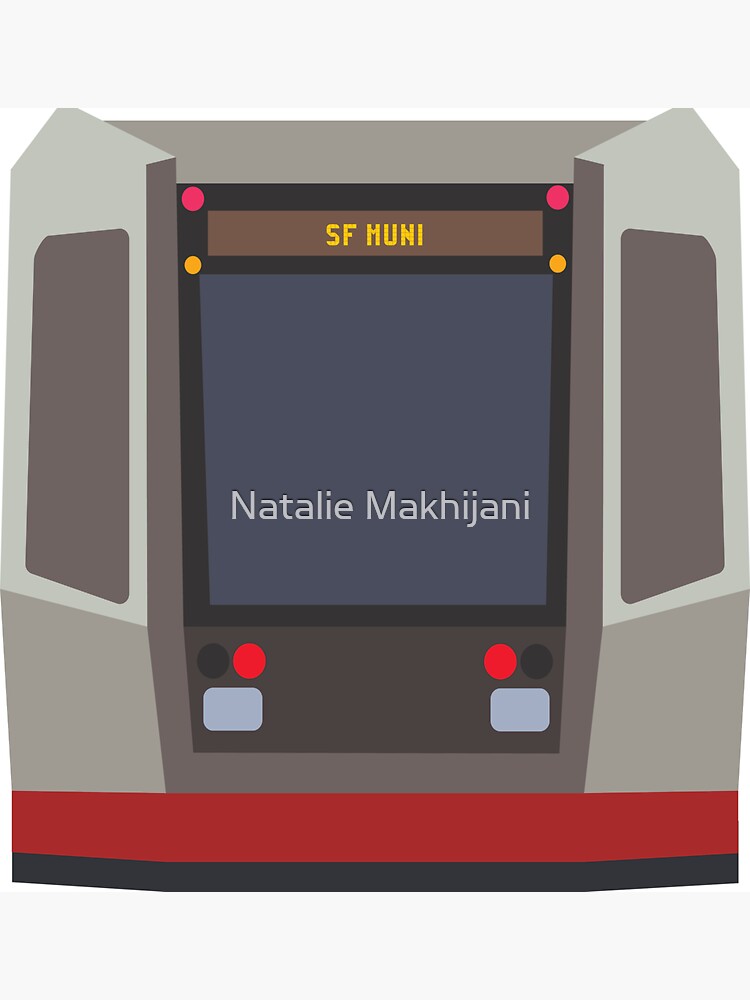 "SF Muni Train "SF MUNI"" Sticker for Sale by CVMakhijani | Redbubble