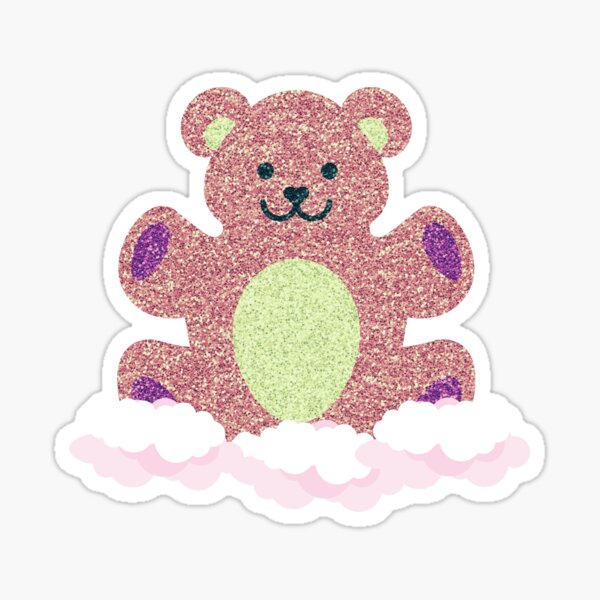 "Pink bear" Sticker by ElsaDesigns-ro | Redbubble