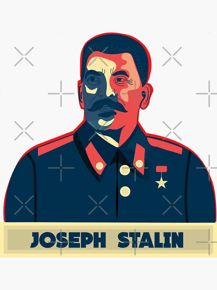 "joseph stalin poster | joseph stalin portrait " Sticker by ...