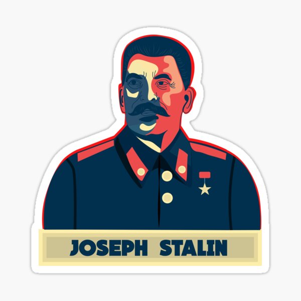 "joseph stalin poster | joseph stalin portrait " Sticker by ...