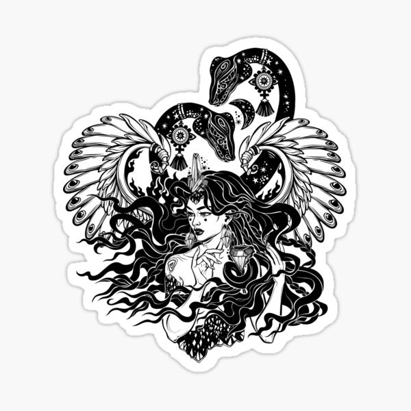 "Medusa Gorgon. Mythological winged creature with serpents on her head ...