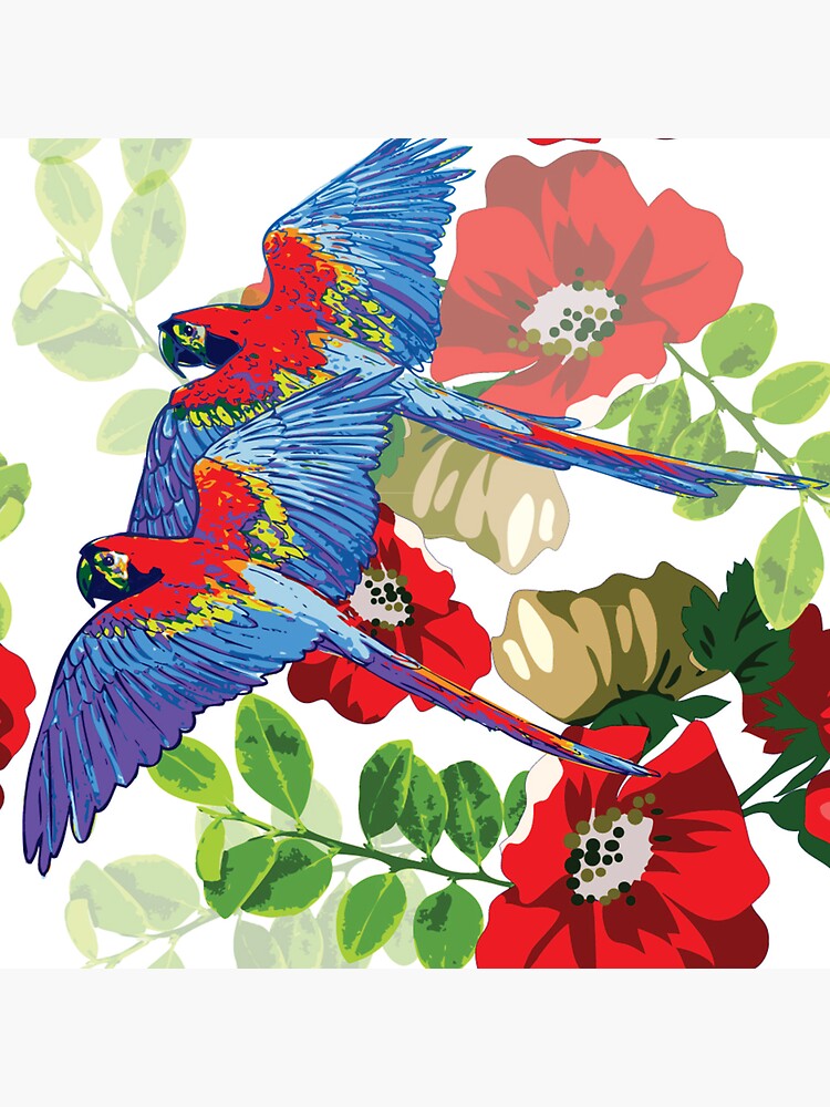 "Flying Parrots" Sticker by Salespyramid | Redbubble