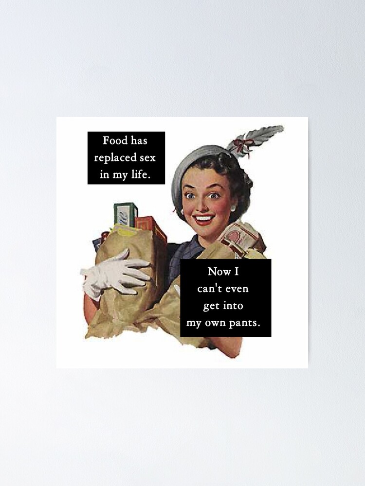 Vintage Graphic Of A Classy Woman Carrying Groceries Food Has