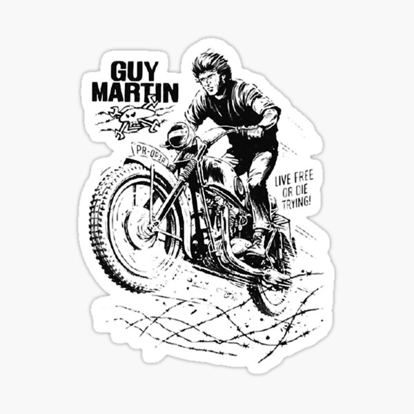 "Guy Martin Art" Sticker by AmyWilkinsonFly | Redbubble