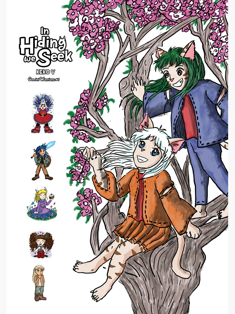"Cute chibi In Hiding we Seek characters" Sticker by AuthorKekoV ...