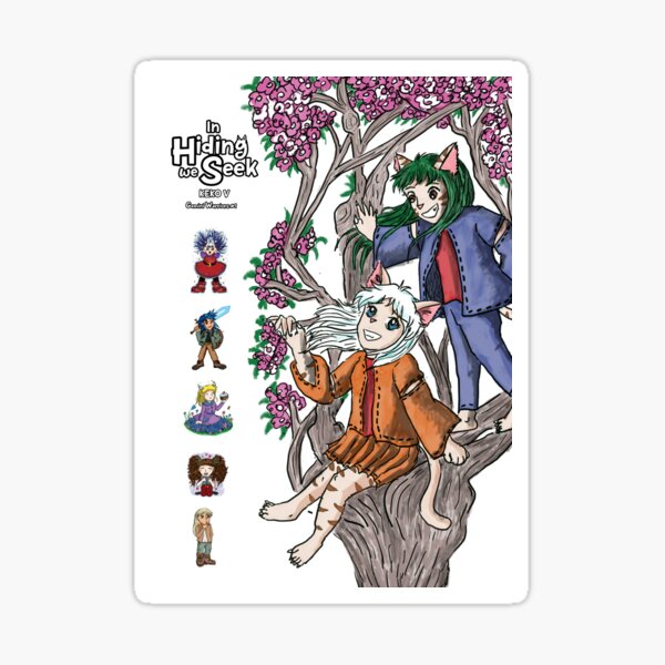 "Cute chibi In Hiding we Seek characters" Sticker by AuthorKekoV ...