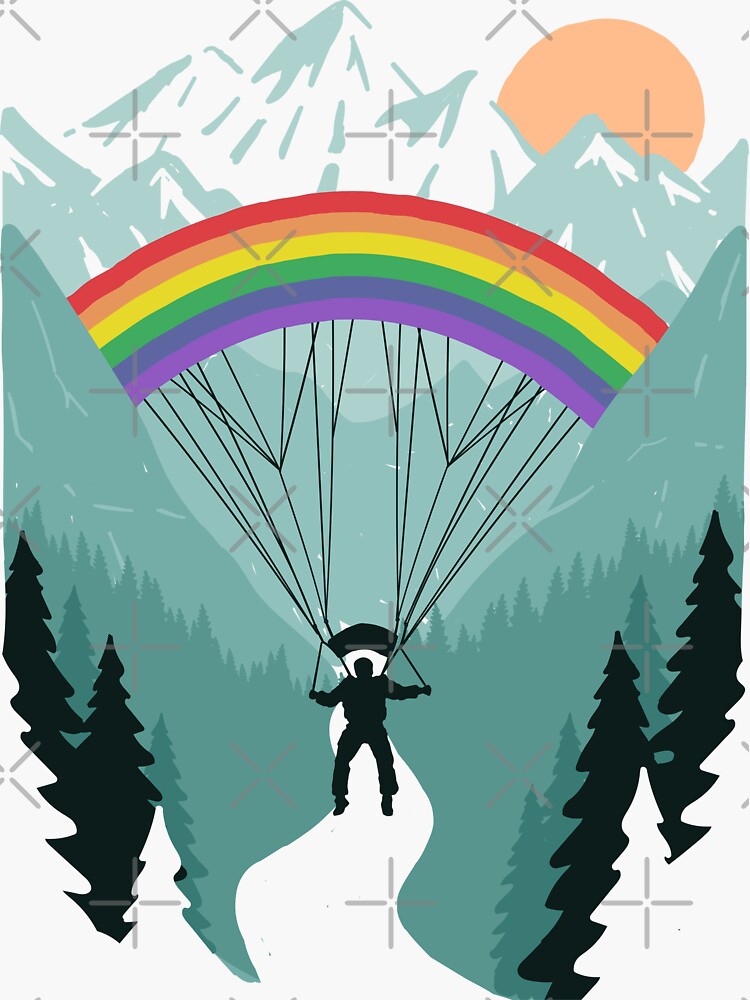 "Ride the rainbow" Sticker by Gamma-Ray | Redbubble