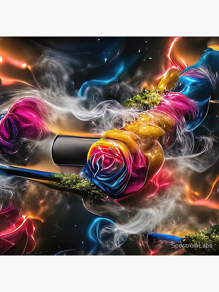 "Spectrum Metaverse Art A.I. Generated in vibrant colors 192" Poster ...