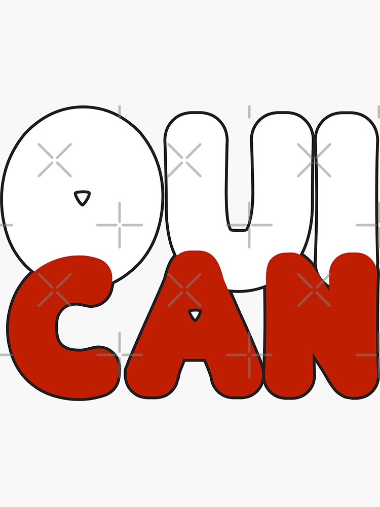 "OUI text design" Sticker by Raju-Creative | Redbubble