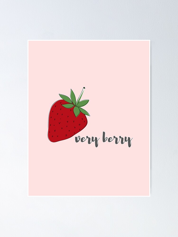 "Sweet berry healthy red fruits, kawaii tiny strawberry with cute ...