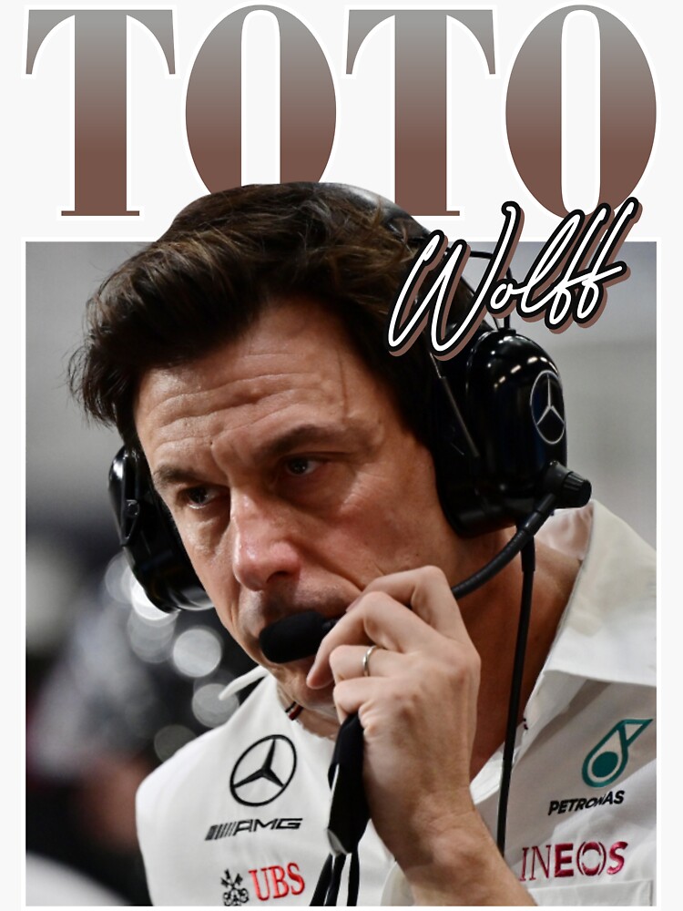 "TOTO WOLFF" Sticker by ledatreutel | Redbubble
