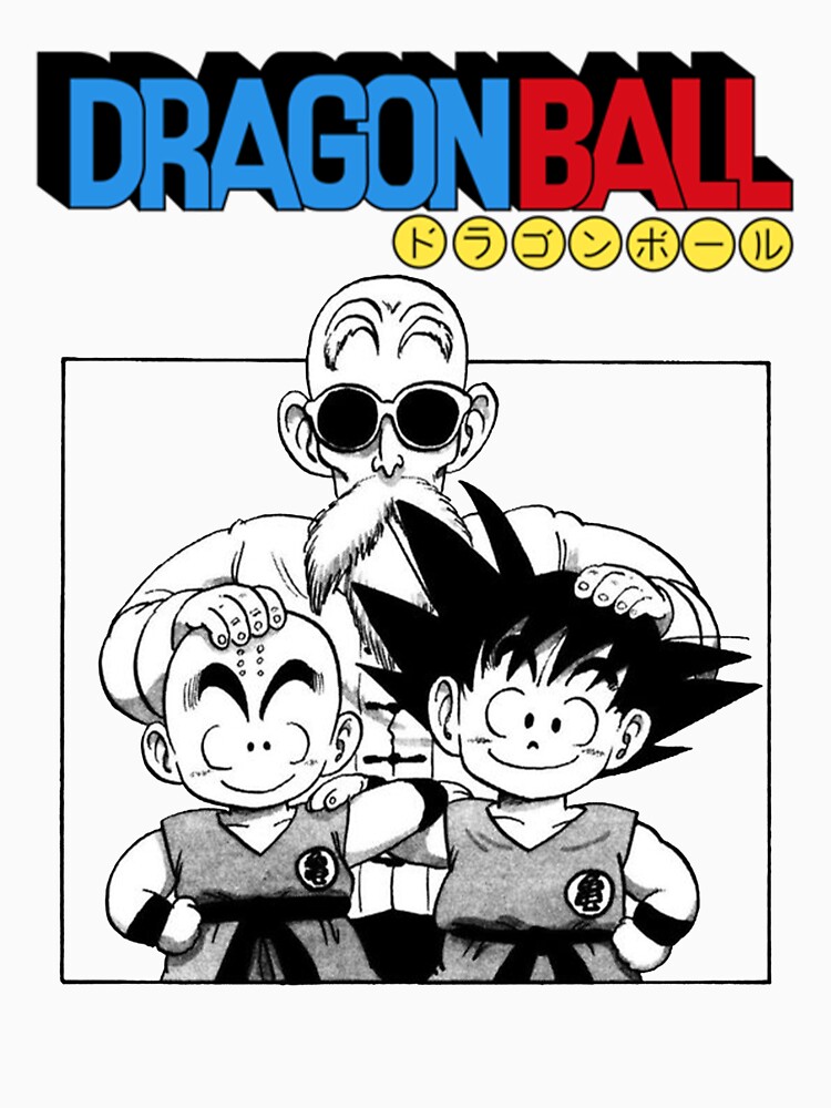 "DBZ Goku Krillin And Master Roshi Drawing Fan Art" T-shirt for Sale by ...