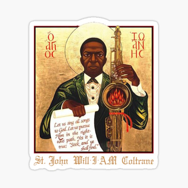 "JOHN COLTRANE" Sticker by leopoldquitzon | Redbubble