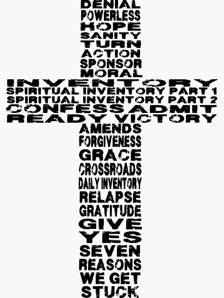"Celebrate Recovery 25 Lessons in Cross" Sticker by WilsonGaius | Redbubble