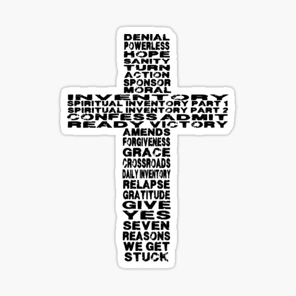 "Celebrate Recovery 25 Lessons in Cross" Sticker by WilsonGaius | Redbubble