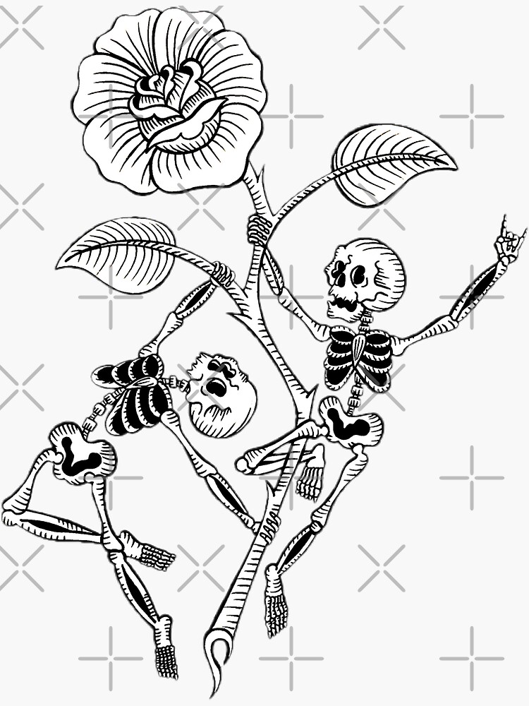 "Skeleton Pole Dance" Sticker for Sale by TheRiZart | Redbubble