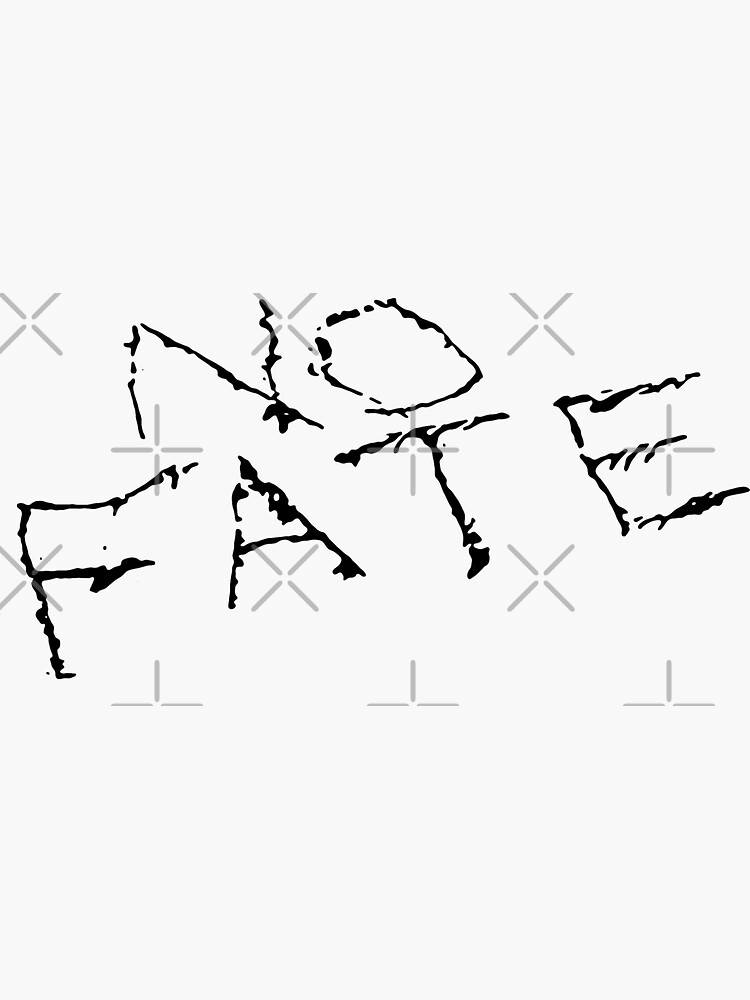 "No Fate 1" Sticker for Sale by marslegarde | Redbubble