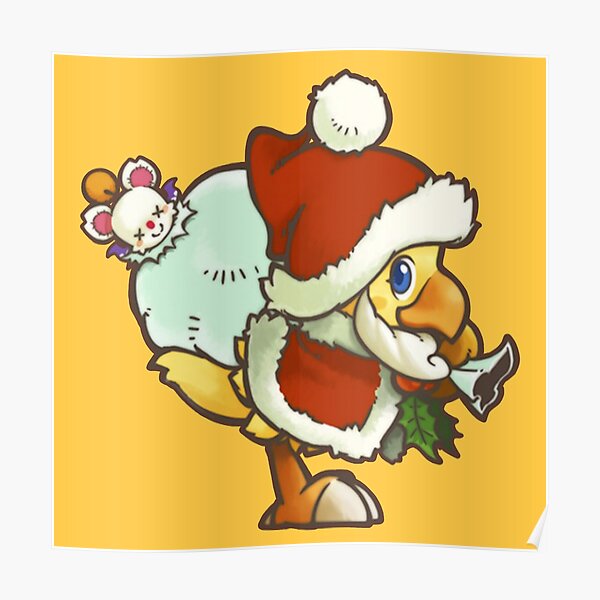 "Chocobo Christmas" Poster for Sale by NEOFO | Redbubble