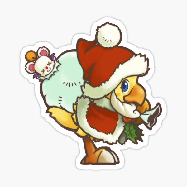 "Chocobo Christmas" Sticker for Sale by NEOFO | Redbubble
