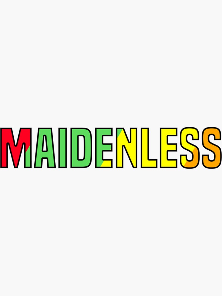 "Maidenless Fitted " Sticker by VintageStores | Redbubble