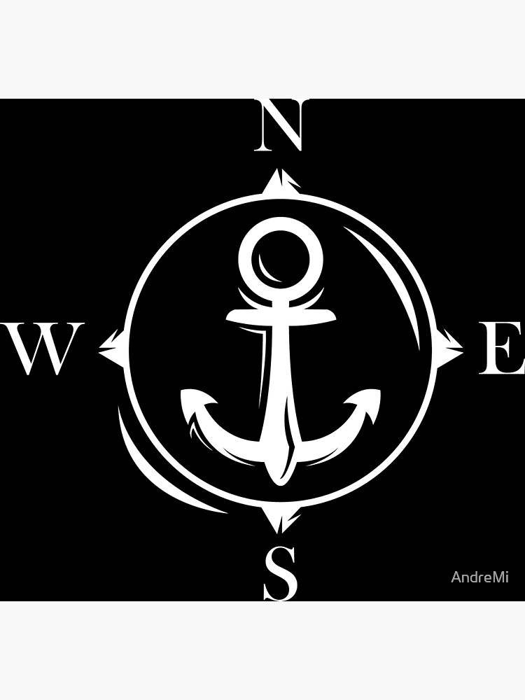 "Anchor cardinal directions north east south west compass" Poster for ...