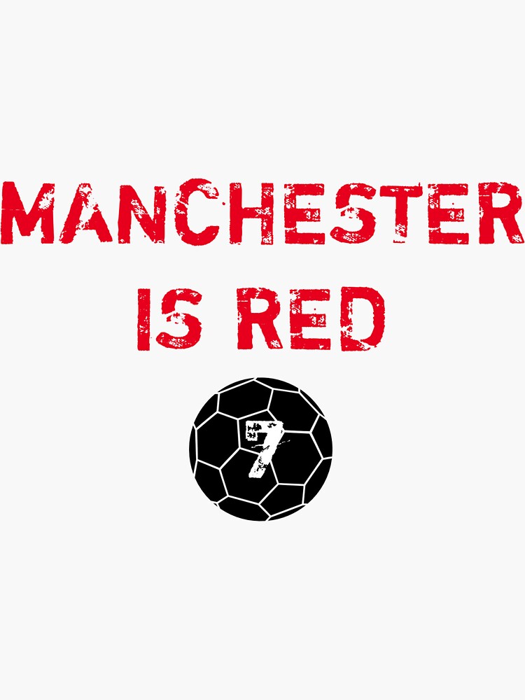 "Manchester is red" Sticker by Boldandvivid | Redbubble