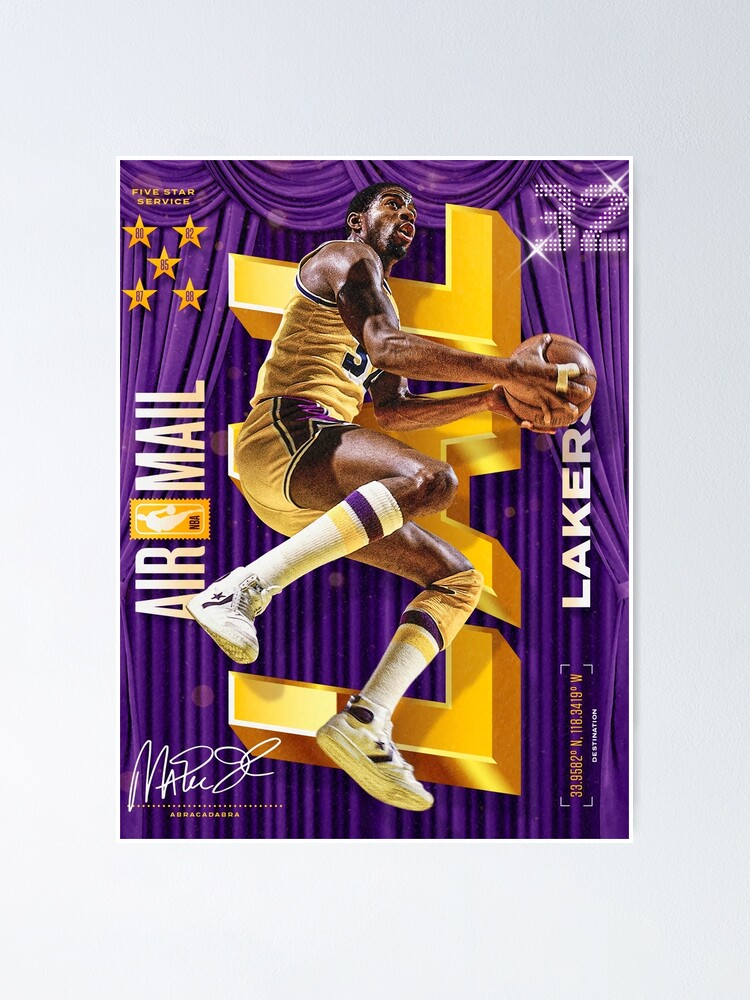 "Magic Johnson 32 Basketball" Poster for Sale by SandyLawalSL | Redbubble