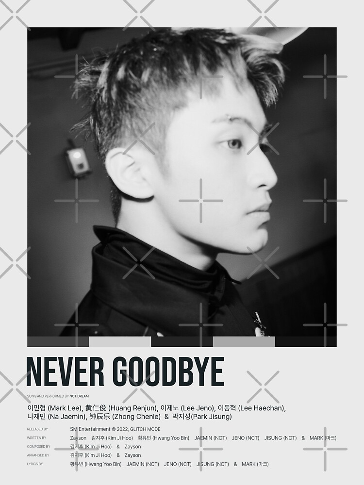 "NCT DREAM Mark Never Goodbye Track Poster" Sticker by noizestudio ...