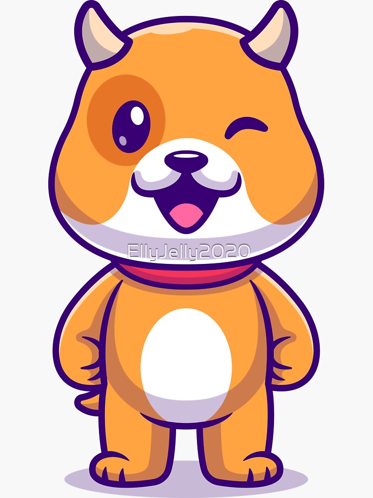 "Cute winking monster" Sticker by EllyJelly2020 | Redbubble