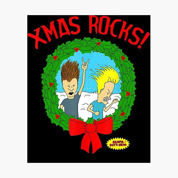 "Beavis and Butthead Rock On Portrait Graphic Xmas Rocks Wreath Beavis ...