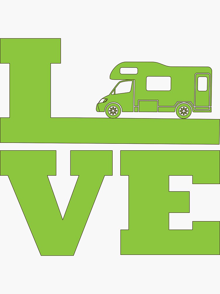 "Static caravans| Love caravan camping life green design" Sticker by ...