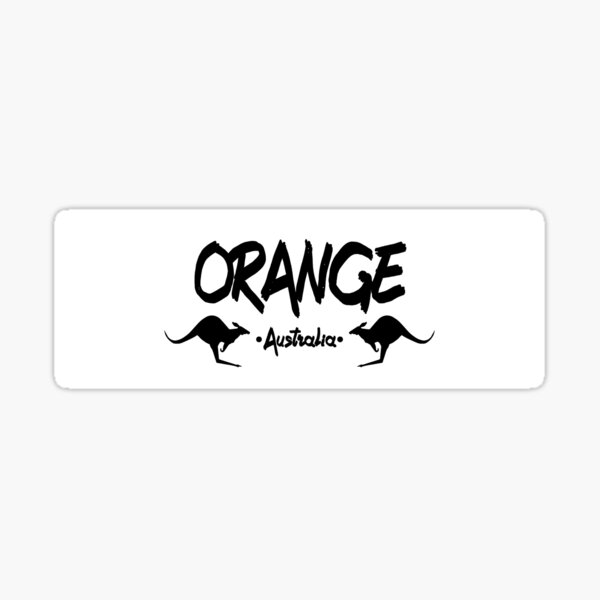 "Orange Australia Tag" Sticker by WaterClimber | Redbubble