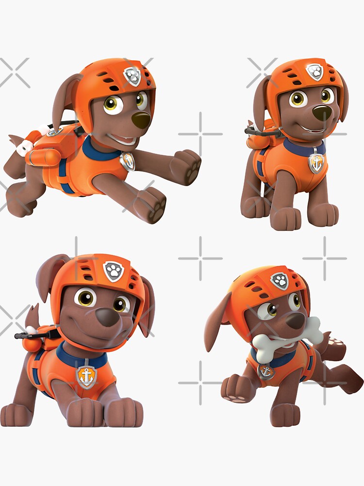 "Paw Patrol Zuma pack of stickers" Sticker by Razvanje20 | Redbubble