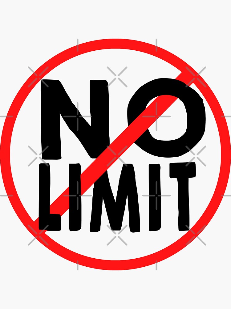 "No Limit" Sticker by blue-king | Redbubble