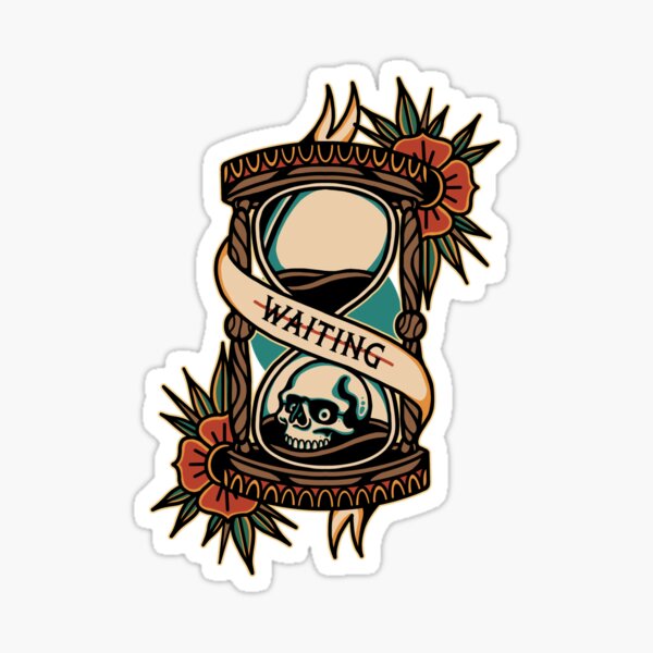"waiting" Sticker for Sale by mugijaya | Redbubble
