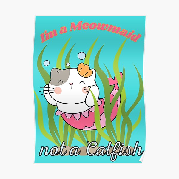"MeowMaid not Catfish / Meow Maiden / Cats Mermaid / Water Cat ...