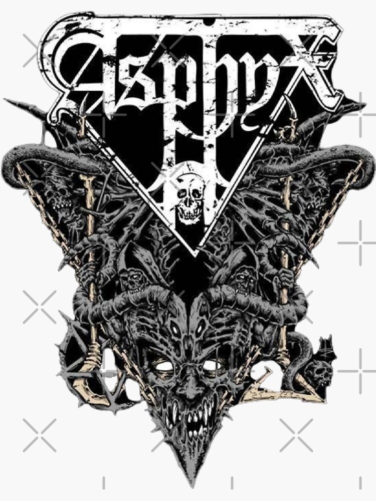 "Asphyx - death metal band" Sticker for Sale by hallowedbetshop | Redbubble