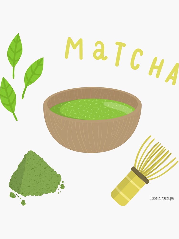 "I love matcha" Sticker for Sale by kondratya | Redbubble