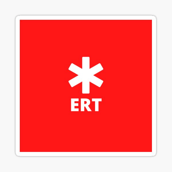Pegatina «Red ERT Emergency Response Team Identificación y etiquetado ...