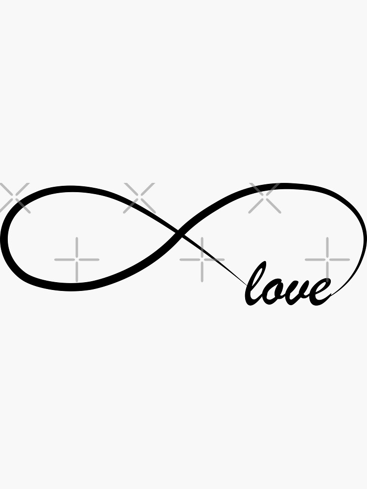 "Infinity symbol love" Sticker by mixtape80 | Redbubble