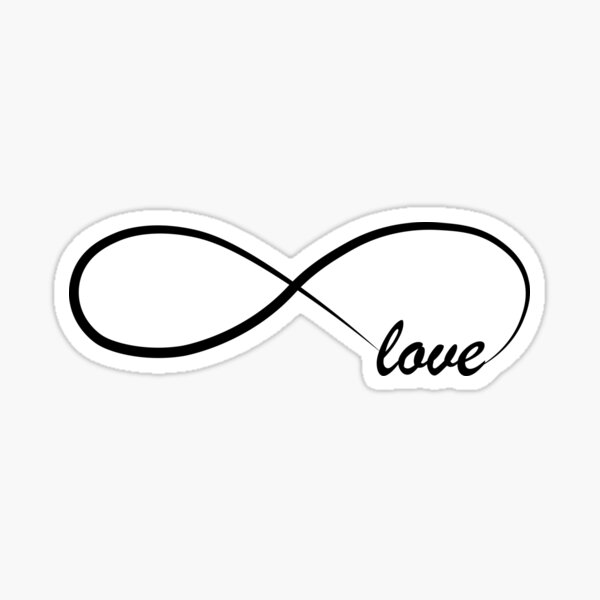 "Infinity symbol love" Sticker by mixtape80 | Redbubble