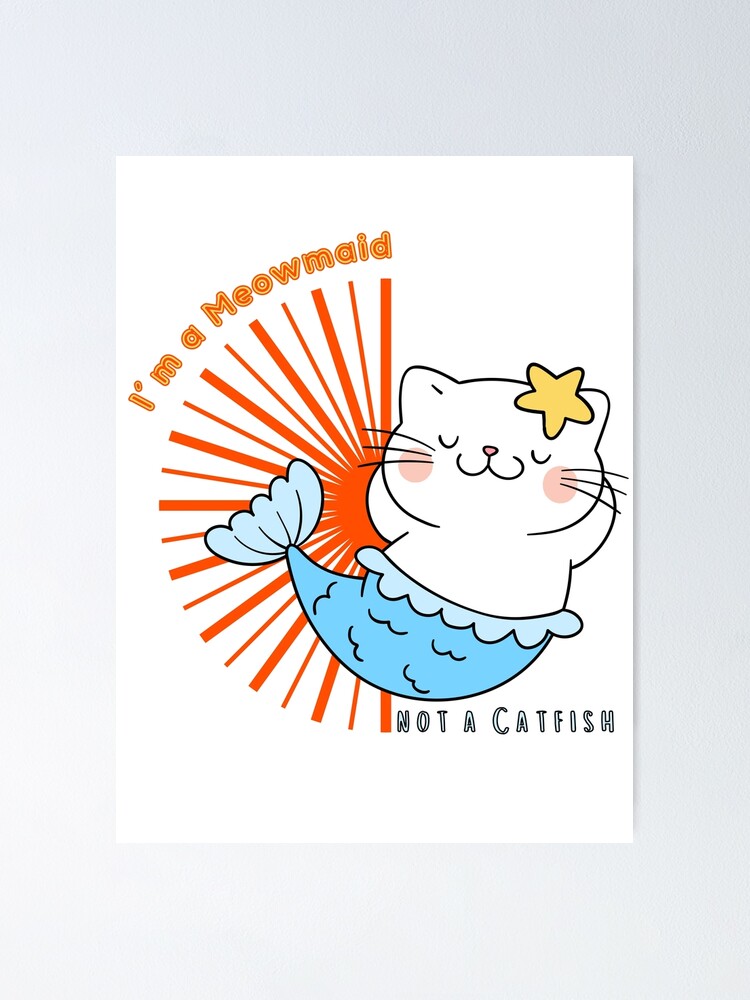 "MeowMaid not Catfish / Meow Maiden / Cats Mermaid / Water Cat ...