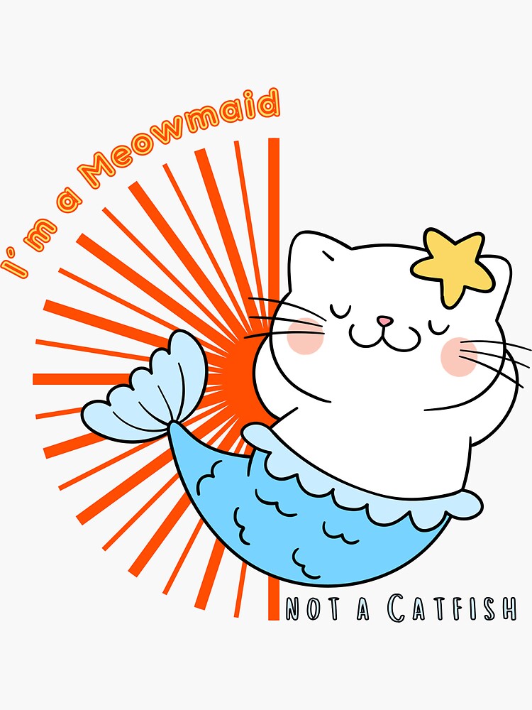 "MeowMaid not Catfish / Meow Maiden / Cats Mermaid / Water Cat ...