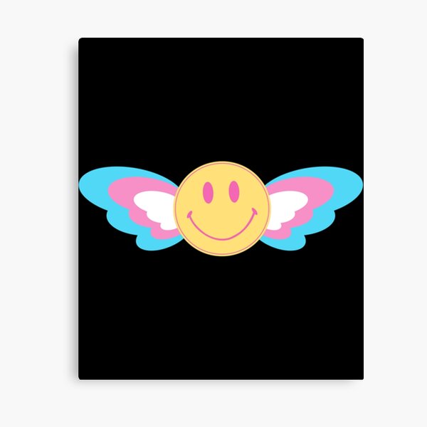 "Subtle Trans Pride Smiley Face With Wings, Discreet VSCO Transgender ...